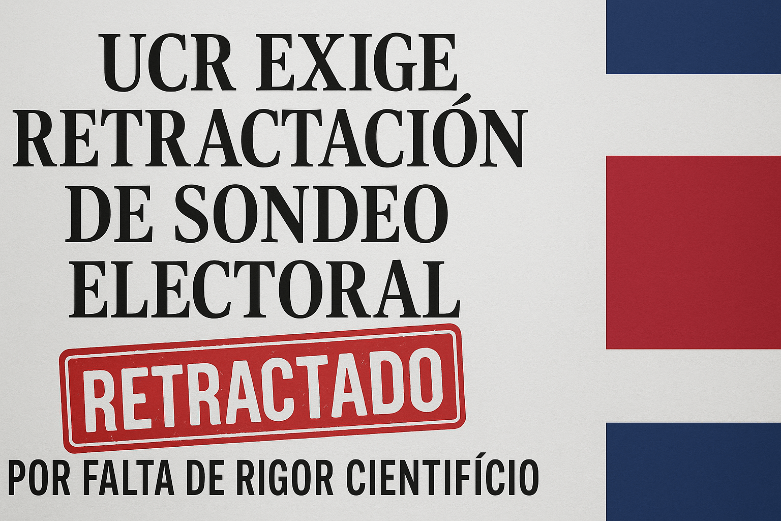 Escuela de Estadística de la UCR exige retractar sondeo electoral sin ...